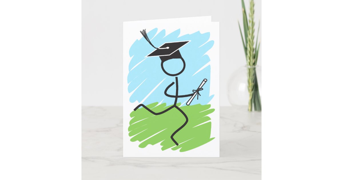 Funny Graduation Runner - Cross Country Track Card | Zazzle