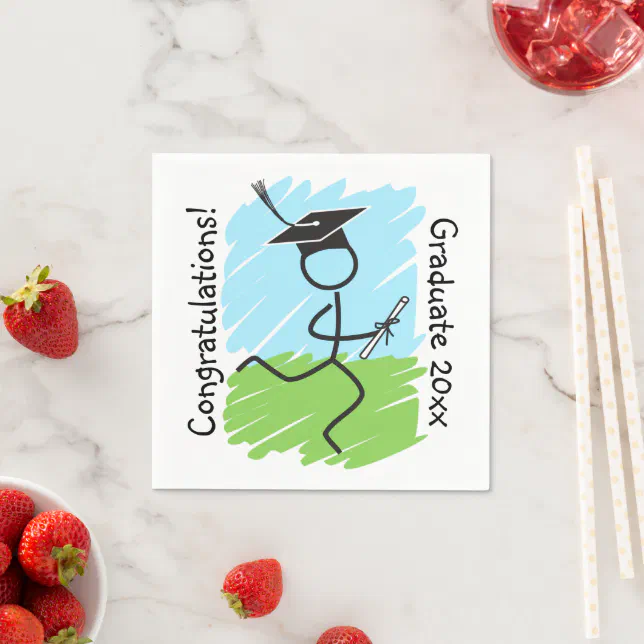 Funny Graduation Runner © - Cross Country, Track Napkins | Zazzle
