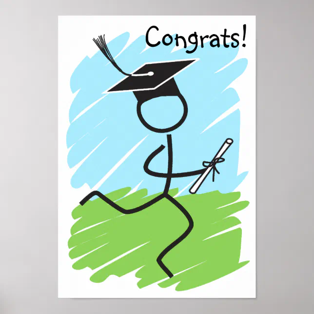Funny Graduation Runner © - Cross Country, Track Poster | Zazzle