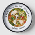 Funny Grandma Chicken Soup Kitchen Wall Clocks | Zazzle
