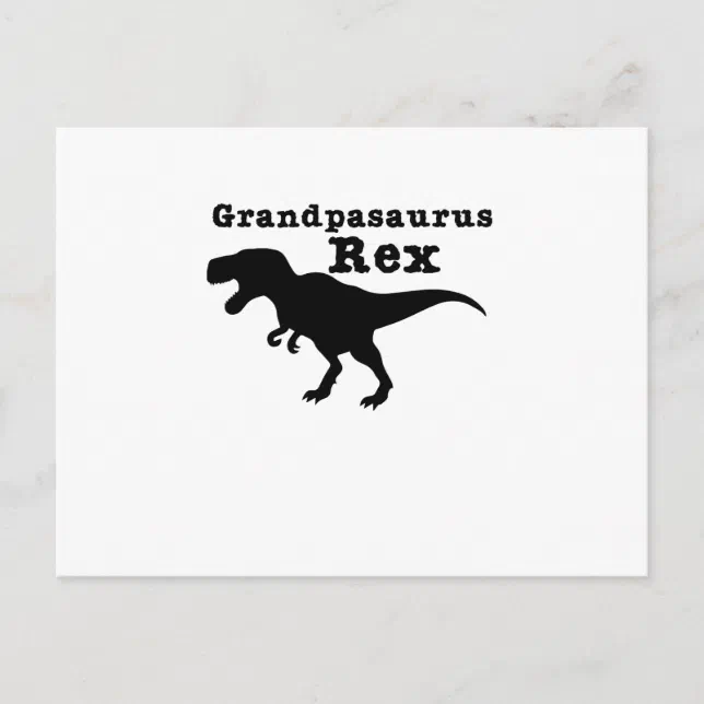 Funny Grandpa Grandpasaurus Rex Dinosaur Postcard | Zazzle