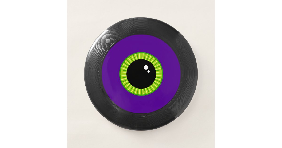 Funny Green and Purple Monster Eyeball Wham-O Frisbee | Zazzle