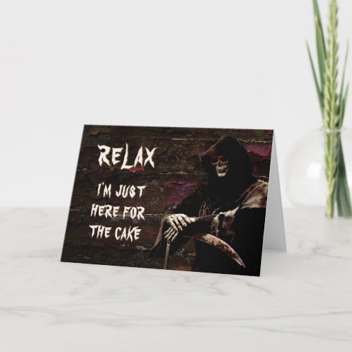 Funny Grim Reaper Birthday Card | Zazzle