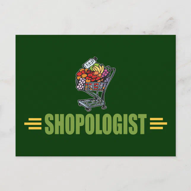 Funny Grocery Shopping Postcard | Zazzle