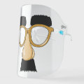 Funny Groucho Marx Nose Mustache Eyebrows Glasses Face Shield | Zazzle