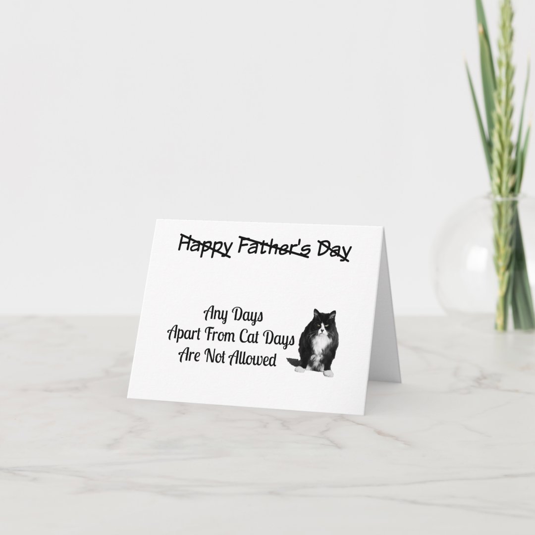 Funny Grumpy Cat Fathers Day Card | Zazzle