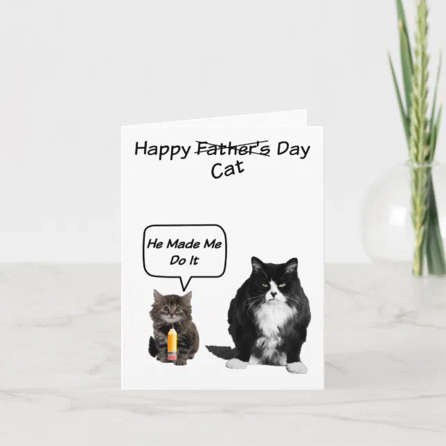 Funny Grumpy Cat Father's Day Cards | Zazzle