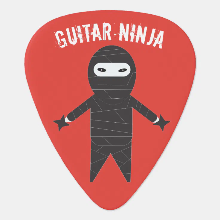 Funny Guitar Ninja Pick | Zazzle