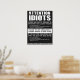 Funny Gun Store Sign "Attention Idiots" | Zazzle