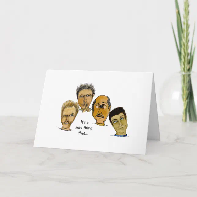 Funny Guys Hit the Fan Card | Zazzle