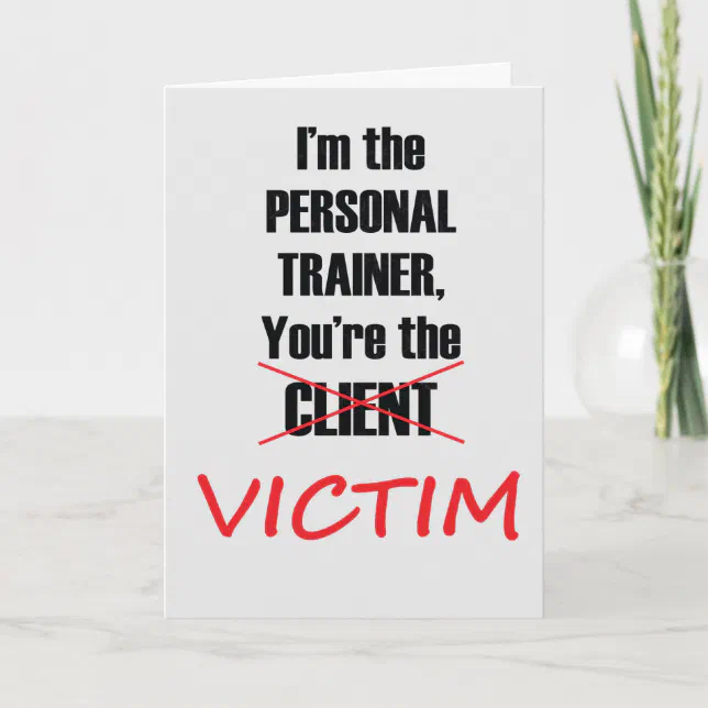 Funny Gym Fitness Training Greeting Card | Zazzle
