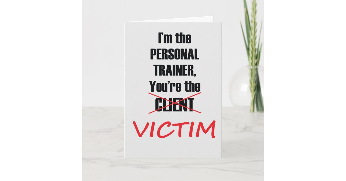Funny Gym Fitness Training Greeting Card | Zazzle