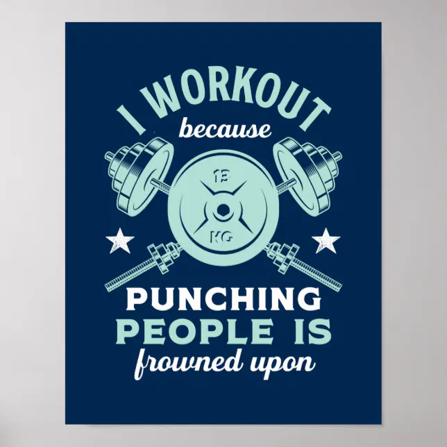 Funny Gym Motivation Fitness Training and Workout Poster | Zazzle