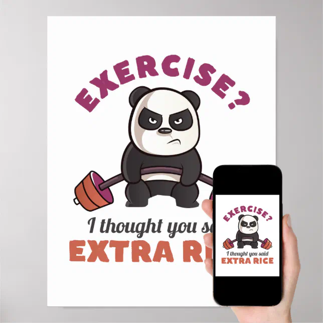 Funny Gym Motivation Fitness Training and Workout Poster | Zazzle