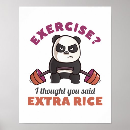 Funny Gym Motivation Fitness Training and Workout Poster | Zazzle