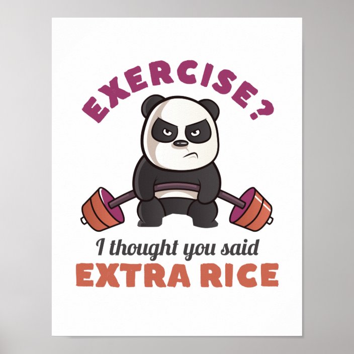 Funny Gym Motivation Fitness Training and Workout Poster | Zazzle.com