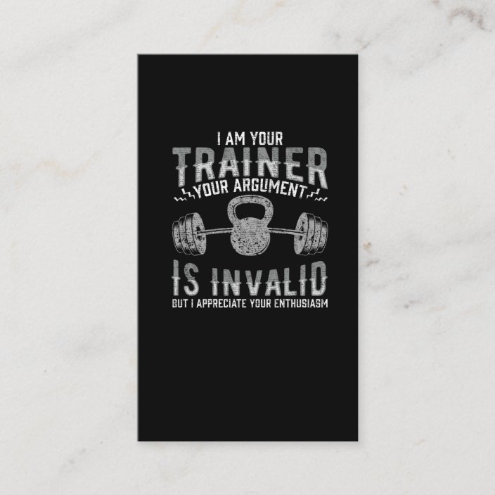 Funny Gym Workout Training Personal Trainers Business Card | Zazzle.com