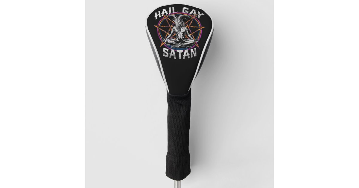 Funny Hail Gay Satan LGBT Goth Gay Pride Baphomet Golf Head Cover | Zazzle