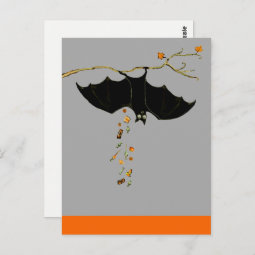 Funny Halloween Bat Postcard | Zazzle
