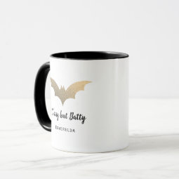 Funny Halloween Bat Pun Batty Mug | Zazzle