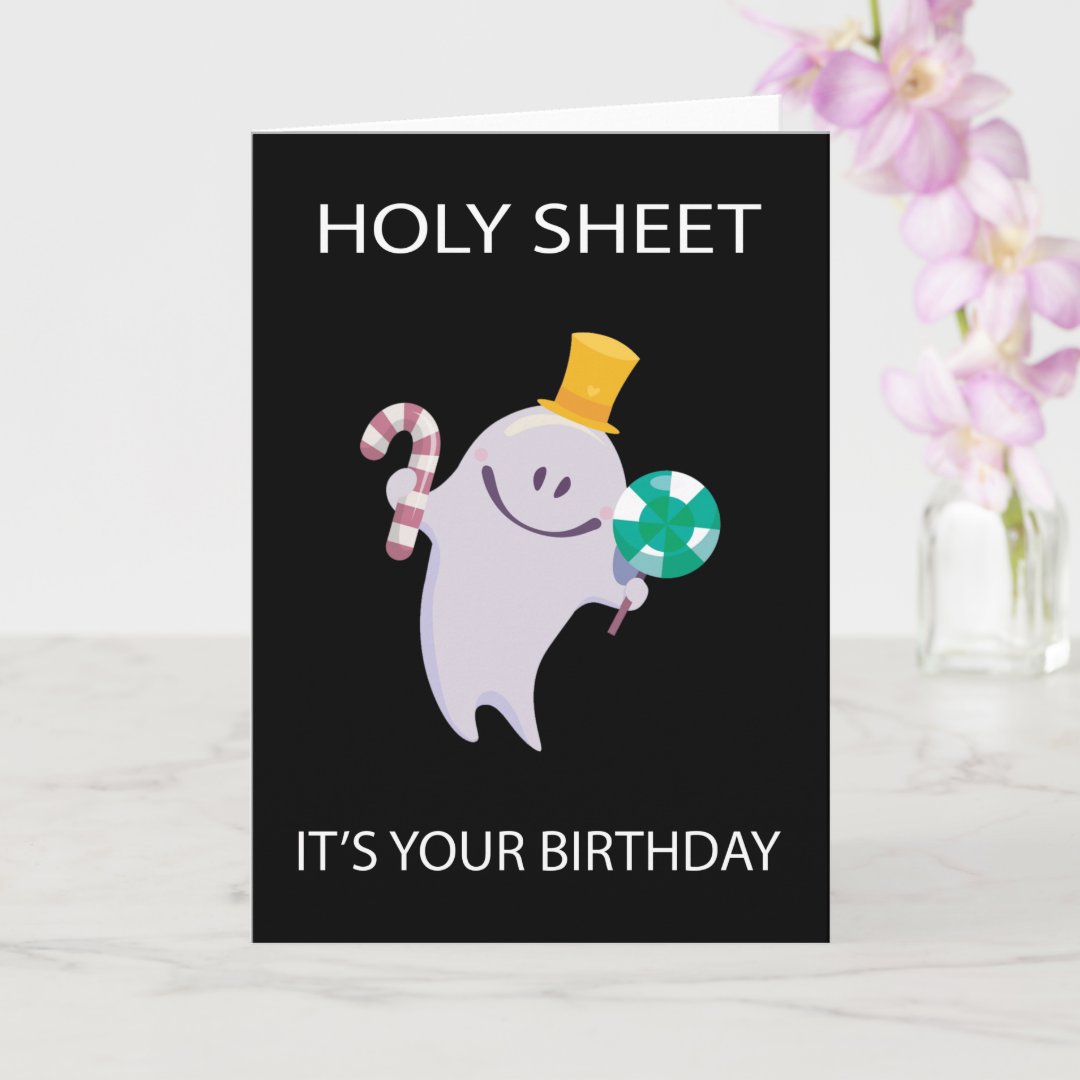 Funny Halloween Birthday Ghost Card | Zazzle