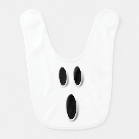 Funny Halloween Boo Ghost Face Baby Bib | Zazzle.com
