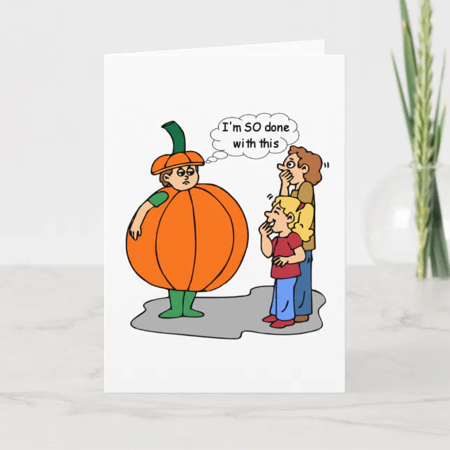 Funny Halloween cartoon Card | Zazzle