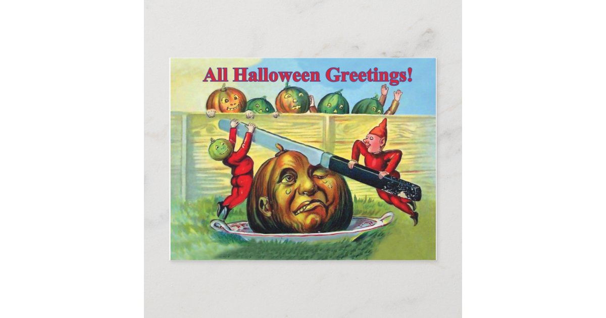 Funny Halloween greeting Postcard | Zazzle