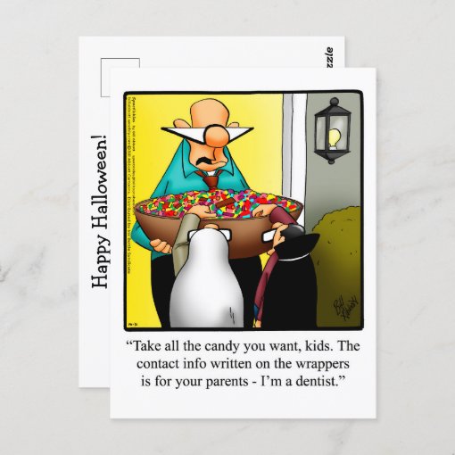 Funny Halloween Humor Postcard | Zazzle