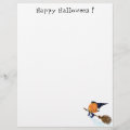 Funny Halloween Letterhead Witch Pumpkin Flying | Zazzle