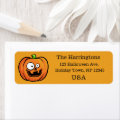 Funny Halloween Pumpkin custom labels | Zazzle