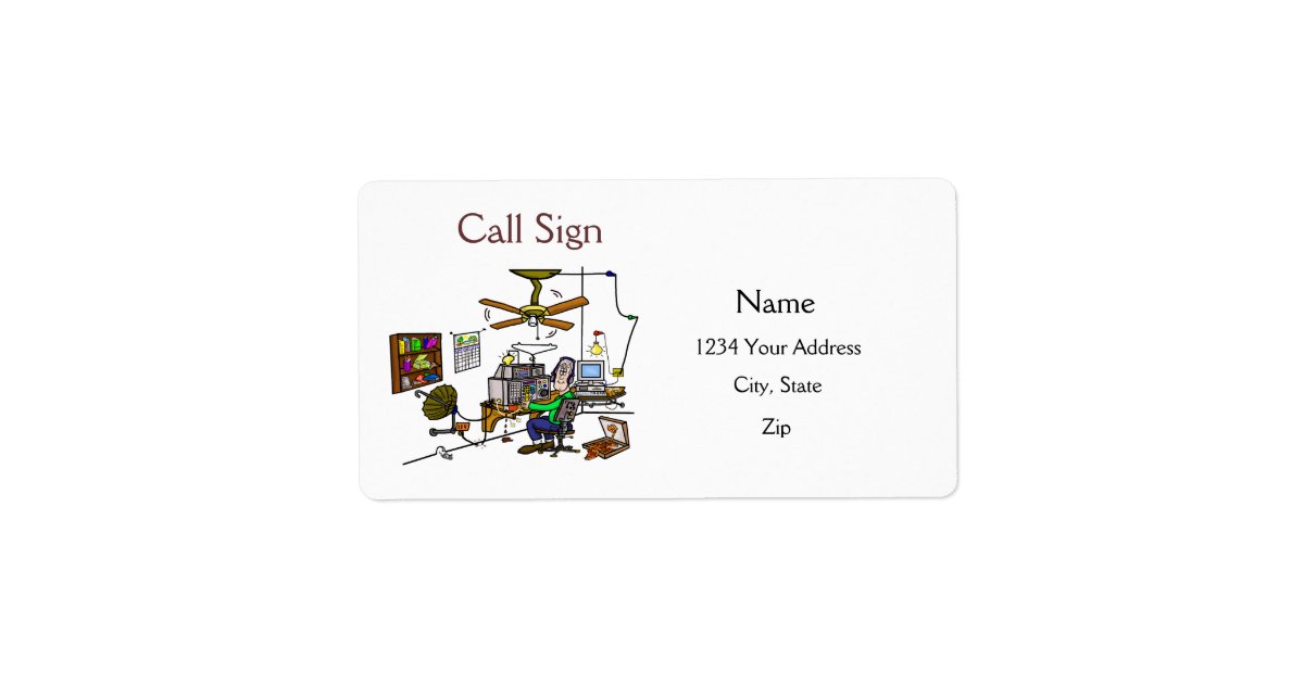 Funny Ham Radio Shack Address Labels Customize It | Zazzle