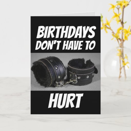 FUNNY HANDCUFFS BIRTHDAY CARD FOR WIFE OR HUSBAND | Zazzle