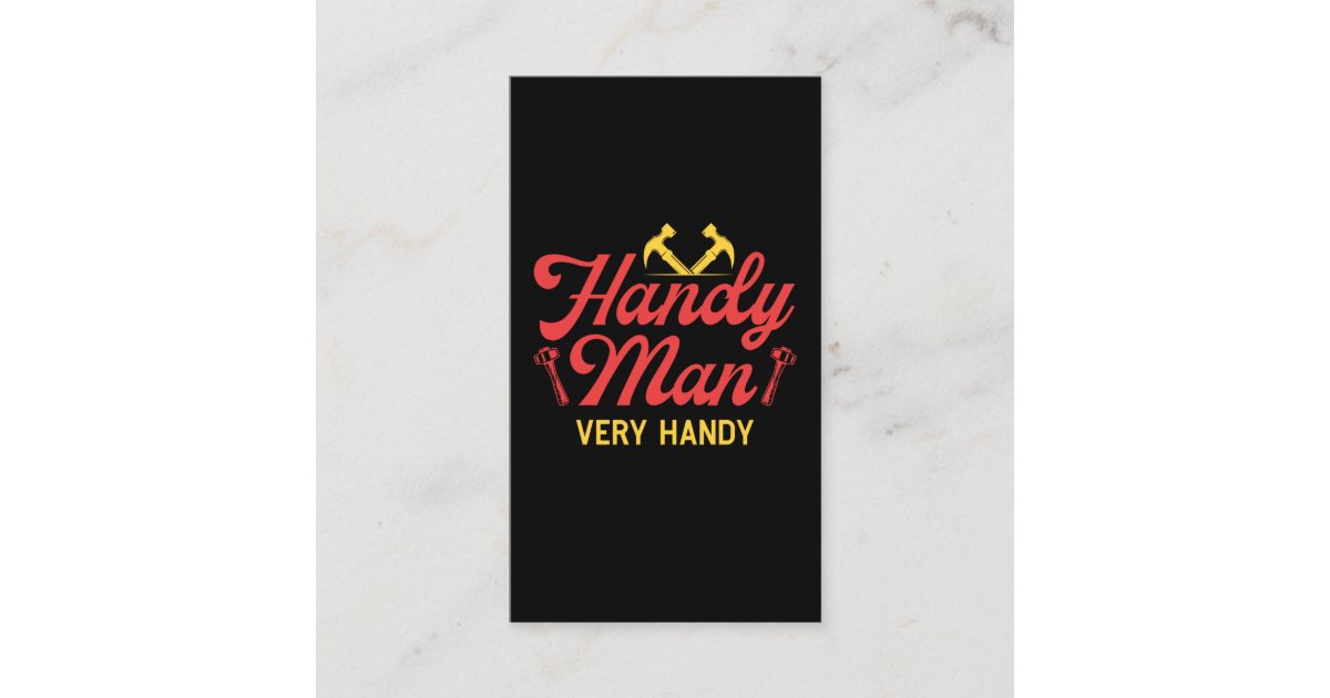 Funny Handyman Craftsman Joke Business Card | Zazzle