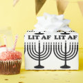 Funny Hanukkah menorah lit af xmas Wrapping Paper | Zazzle