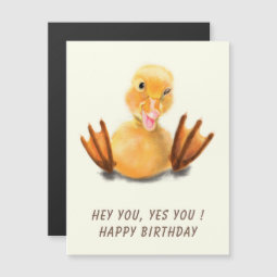 Funny Happy Birthday Card Playful Duck - Smile | Zazzle