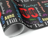 Funny Happy Birthday DIY Age Wrapping Paper | Zazzle