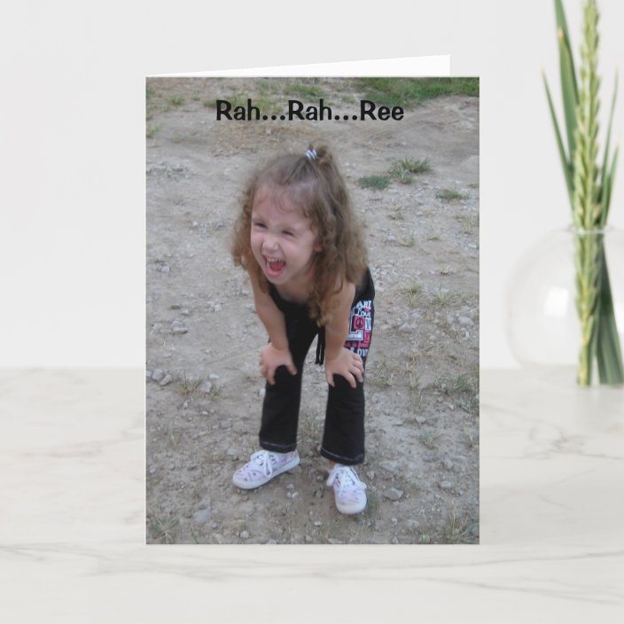 Funny Happy Birthday greeting card Rah Rah Ree | Zazzle.com