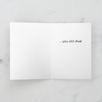 Funny Happy Birthday You Old Diva Skeleton Singing Card | Zazzle