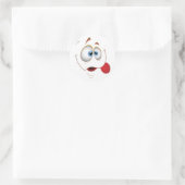 Funny Happy Face Blue Eyes Classic Round Sticker | Zazzle