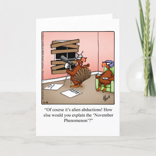 Funny Happy Thanksgiving Humor Greeting Card | Zazzle