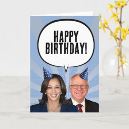 Funny Harris Walz Birthday Card | Zazzle