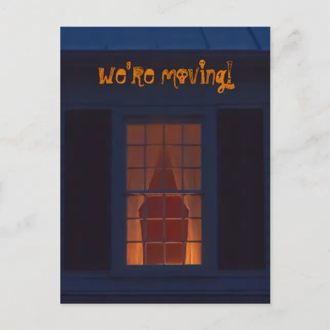 Funny Haunted House We're Moving Address Halloween Announcement ...