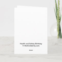 Funny Health and Safety Birthday Joke Card | Zazzle