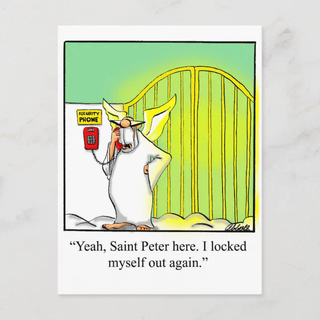 Funny Heavenly Humor Postcard | Zazzle