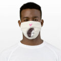 Funny Hedgehog Heart Cloth Face Mask | Zazzle
