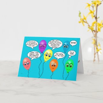 Funny Helium Balloons for Admin Pro Day Card | Zazzle
