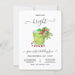 Funny Holiday Christmas Cocktail Party Invitation | Zazzle