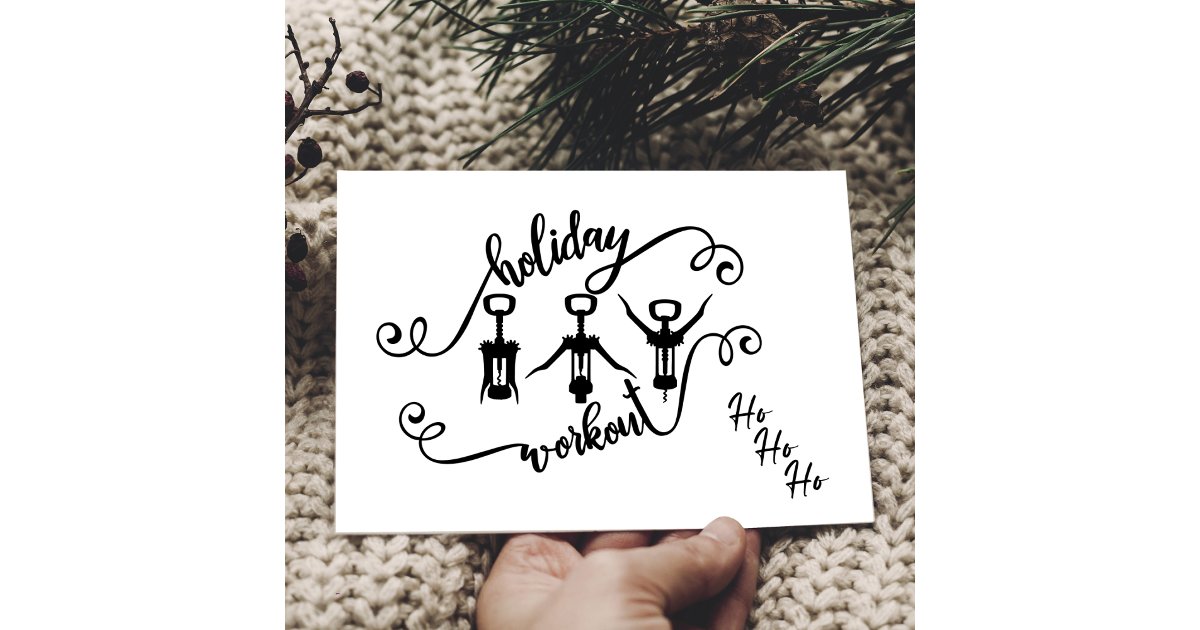 Funny Holiday Christmas Workout Card | Zazzle