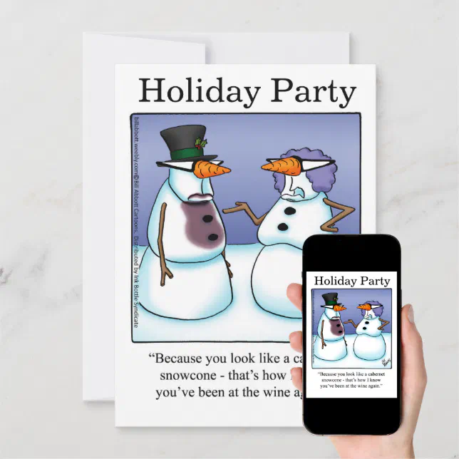 Funny Holiday Party Invitations | Zazzle